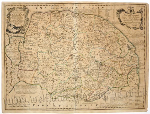 'An ACCURATE MAP of the COUNTY of NORFOLK DIVIDED into HUNDREDS ...' by ...